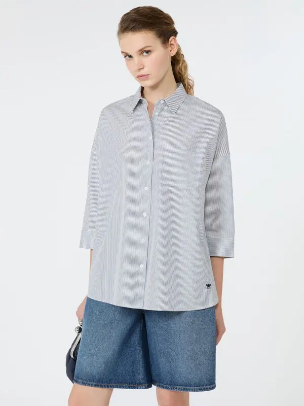 Max Mara Boxy Cotton Poplin Shirt