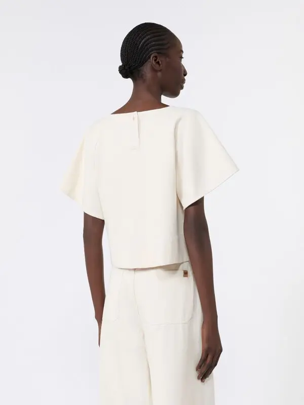 Max Mara Cropped Cotton Blouse