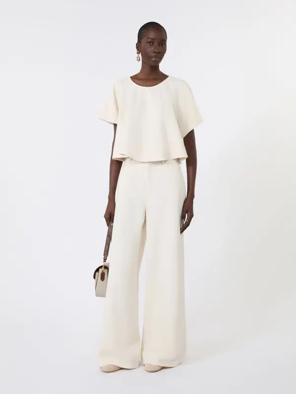 Max Mara Cropped Cotton Blouse