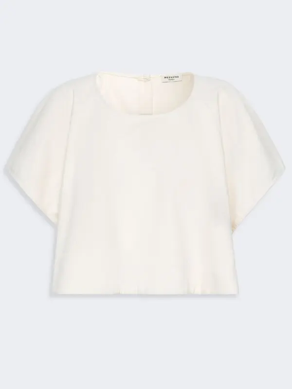 Max Mara Cropped Cotton Blouse