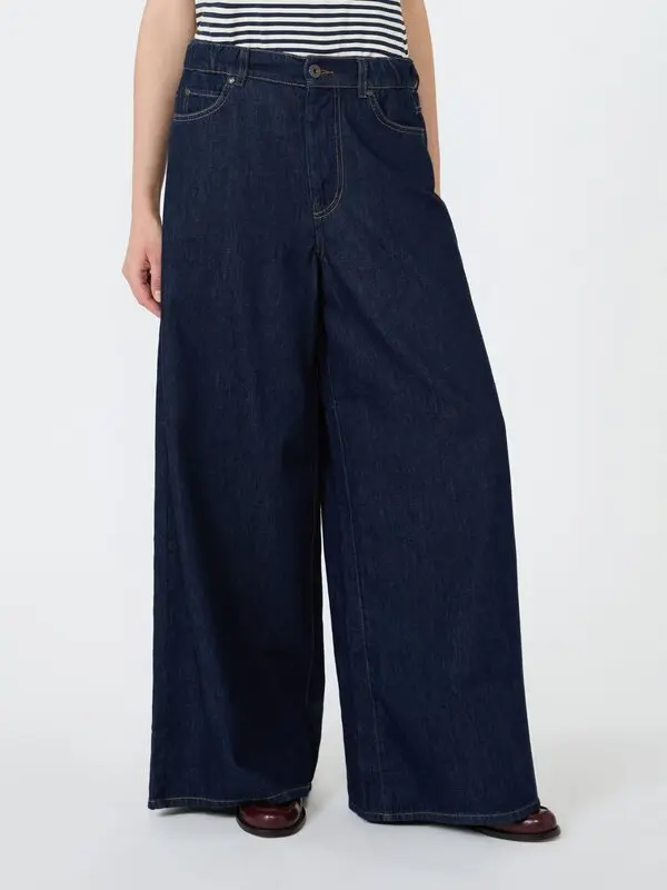 Max Mara Long Cotton Denim Jeans