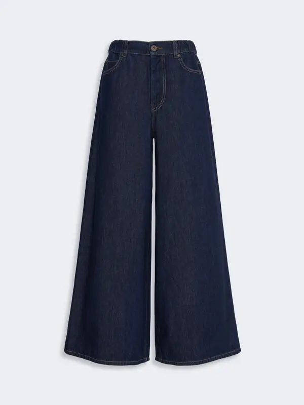 Max Mara Long Cotton Denim Jeans