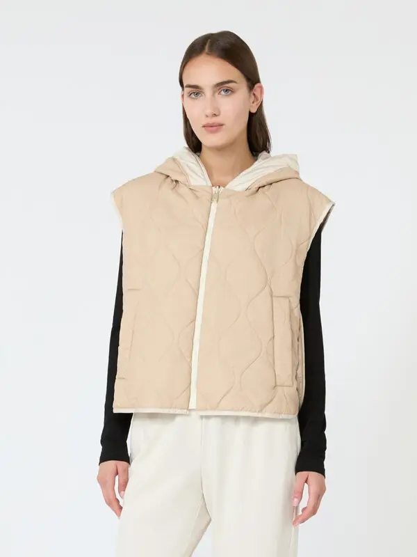 Max Mara Reversible Water-repellent Canvas Padded Gilet