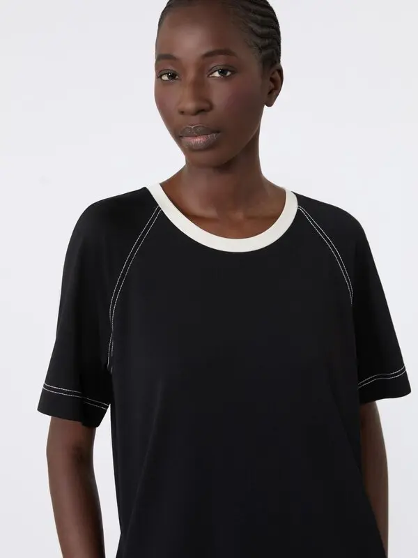 Max Mara Long Cotton-blend Jersey Dress