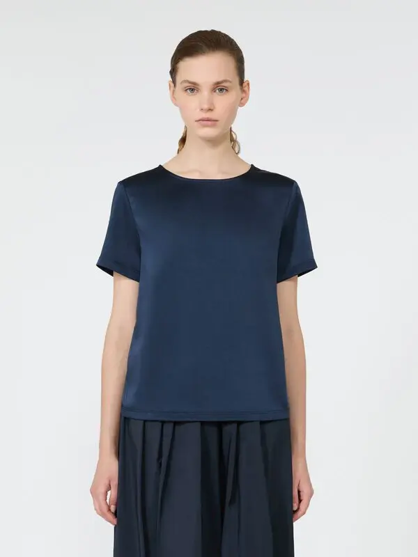 Max Mara Satin Crew-neck T-shirt