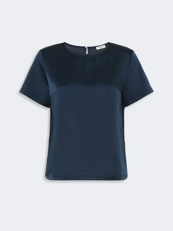 Max Mara Satin Crew-neck T-shirt