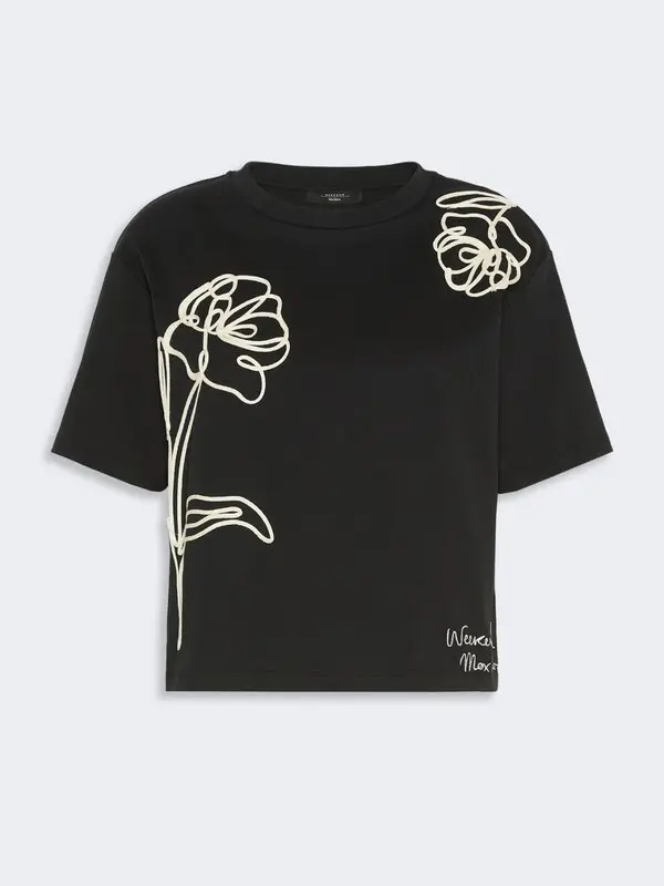 Max Mara Boxy-fit Cotton T-shirt - Black