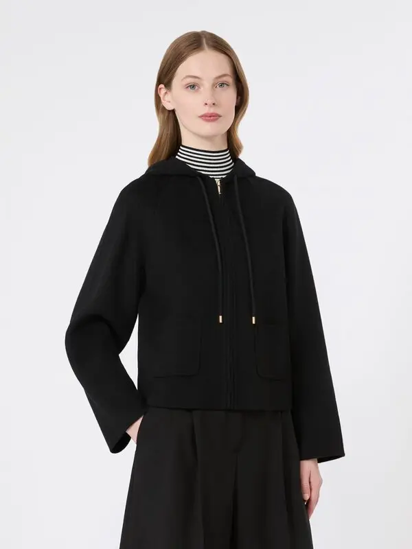 Max Mara Wool, Cashmere And Silk Short Hooded Coat