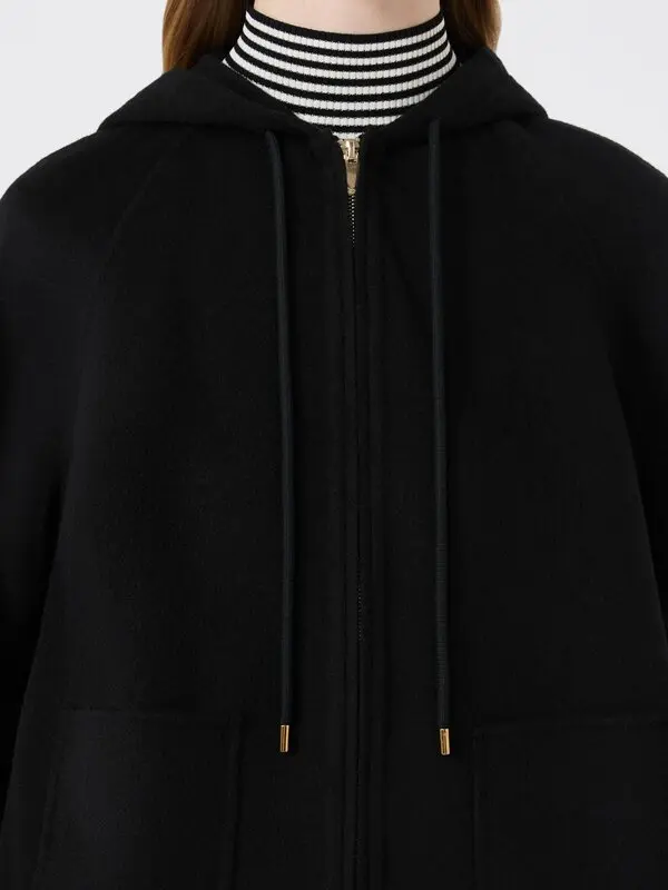 Max Mara Wool, Cashmere And Silk Short Hooded Coat