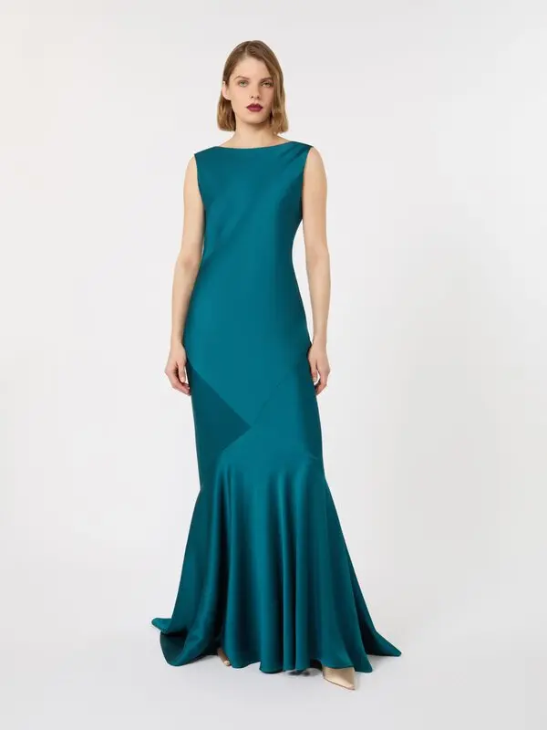 Max Mara Long Envers Satin Dress