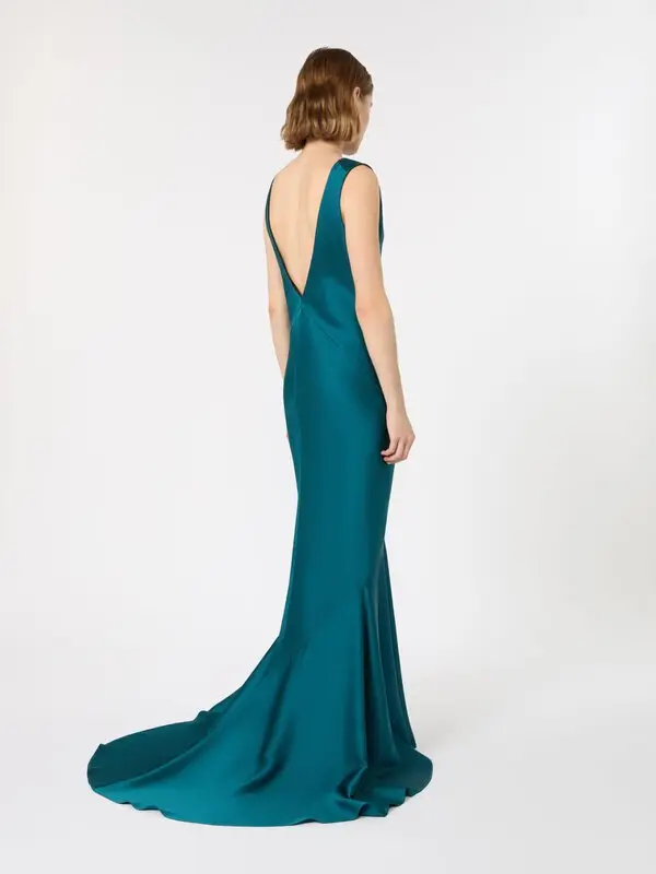 Max Mara Long Envers Satin Dress