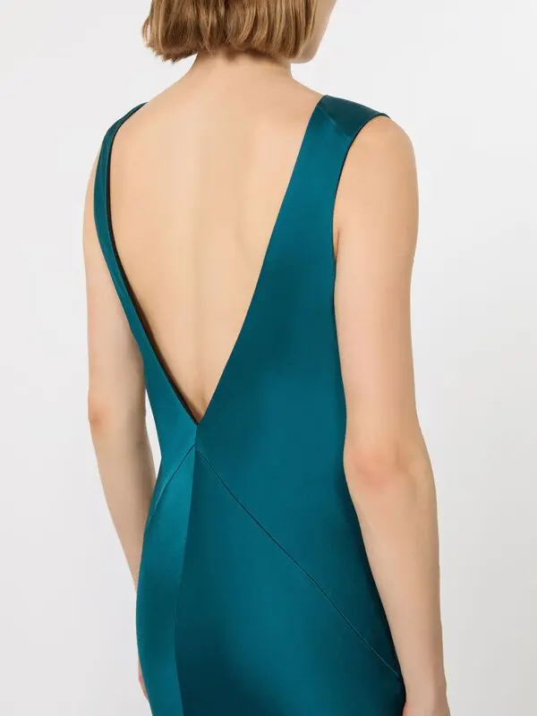 Max Mara Long Envers Satin Dress