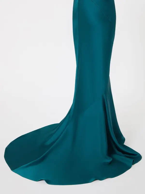 Max Mara Long Envers Satin Dress
