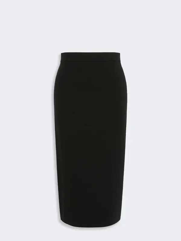 Max Mara Viscose Yarn Pencil Skirt - Black
