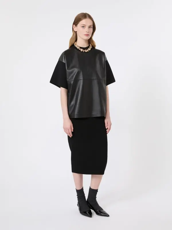 Max Mara Viscose Yarn Pencil Skirt