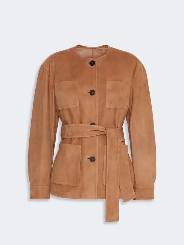 Max Mara Belted Suede Jacket