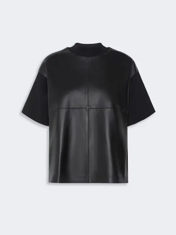 Max Mara Leather And Viscose Crepe Boxy Sweater
