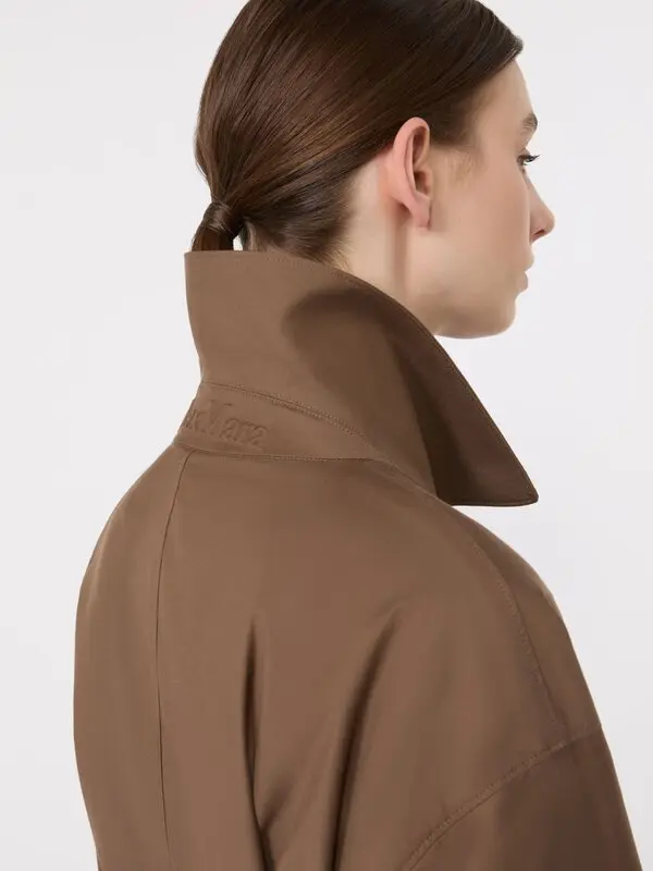 Max Mara Water-repellent Cotton Twill Midi Trench Coat