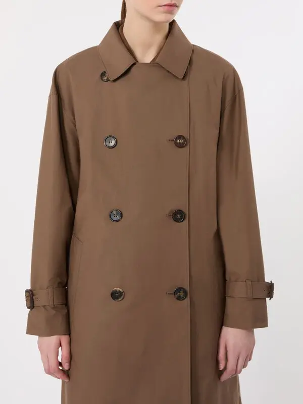 Max Mara Water-repellent Cotton Twill Midi Trench Coat - Brown