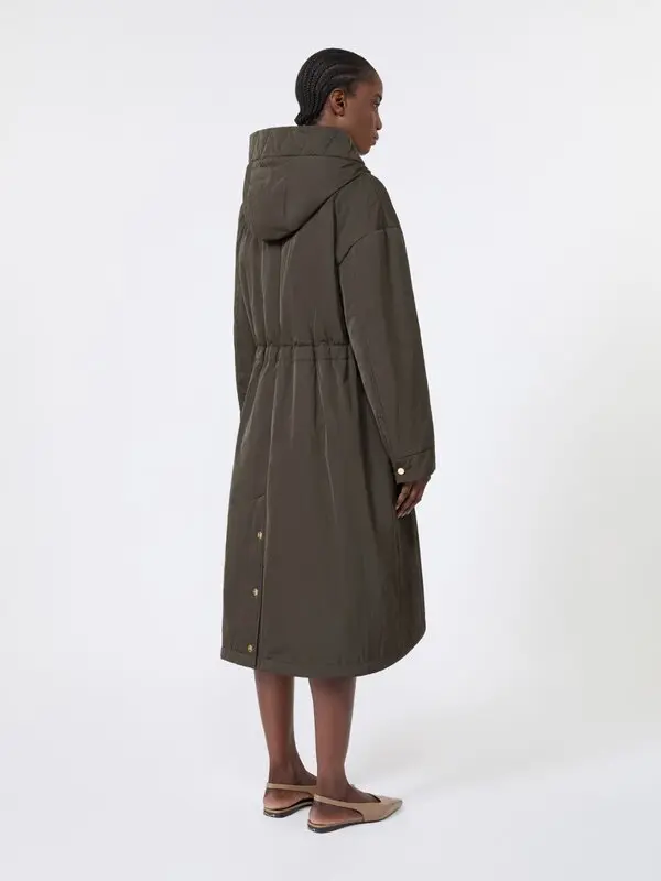 Max Mara Long Reversible Padded Parka In Radzmir And Water-repellent Canvas