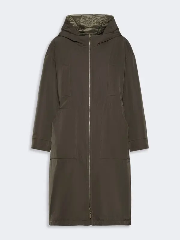 Max Mara Long Reversible Padded Parka In Radzmir And Water-repellent Canvas