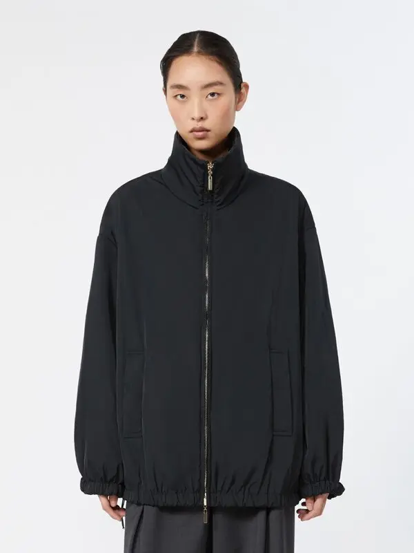 Max Mara Reversible Padded Bomber Jacket In Radzmir And Water-repellent Canvas