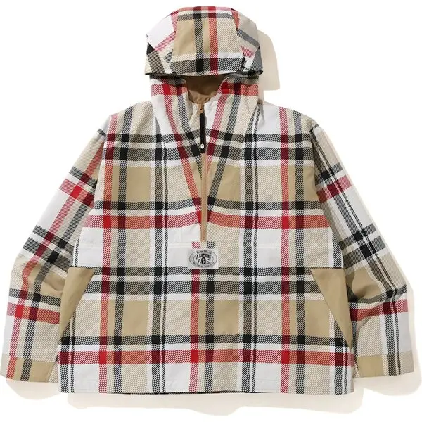 A BATHING APE Check Anorak Jacket