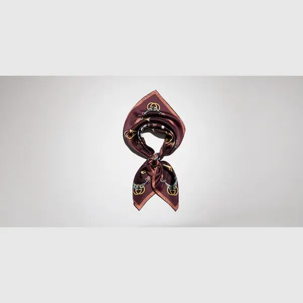 Gucci Printed Silk Twill Carr