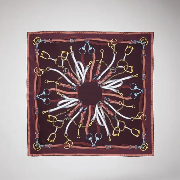 Gucci Printed Silk Twill Carr