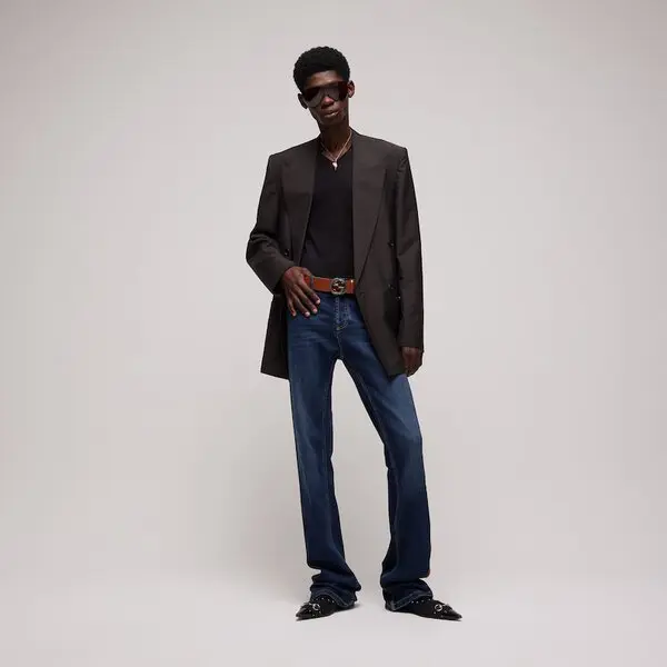 Gucci Wide Belt With Interlocking G Buckle