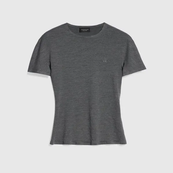 Gucci Silk Jersey T-shirt With Embroidery