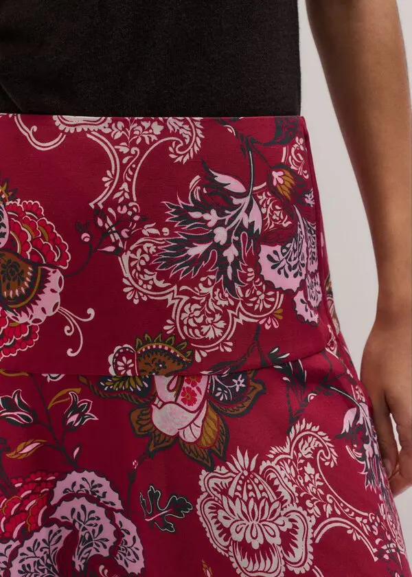 ME+EM Grand Paisley Print Full Length Skirt