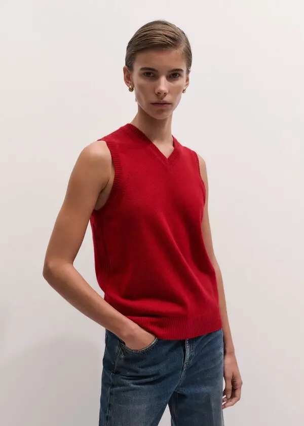 ME+EM Relaxed Knit V-neck Tank