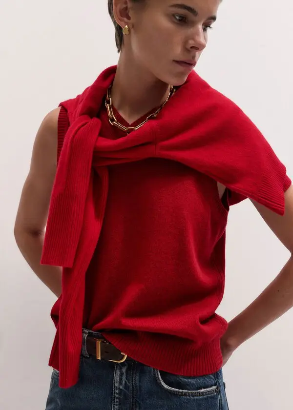 ME+EM Relaxed Knit V-neck Tank