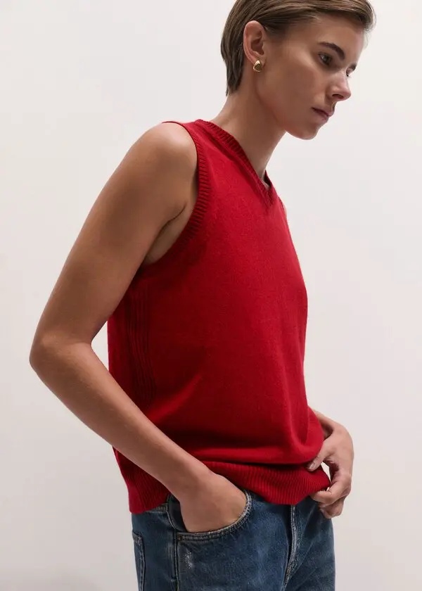 ME+EM Relaxed Knit V-neck Tank