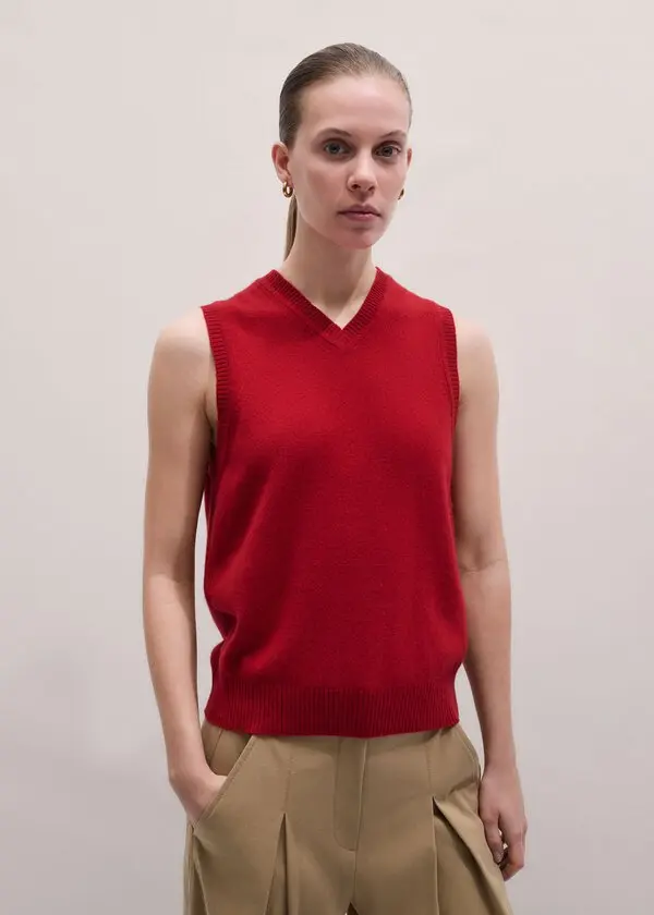 ME+EM V-neck Relaxed Knit Tank