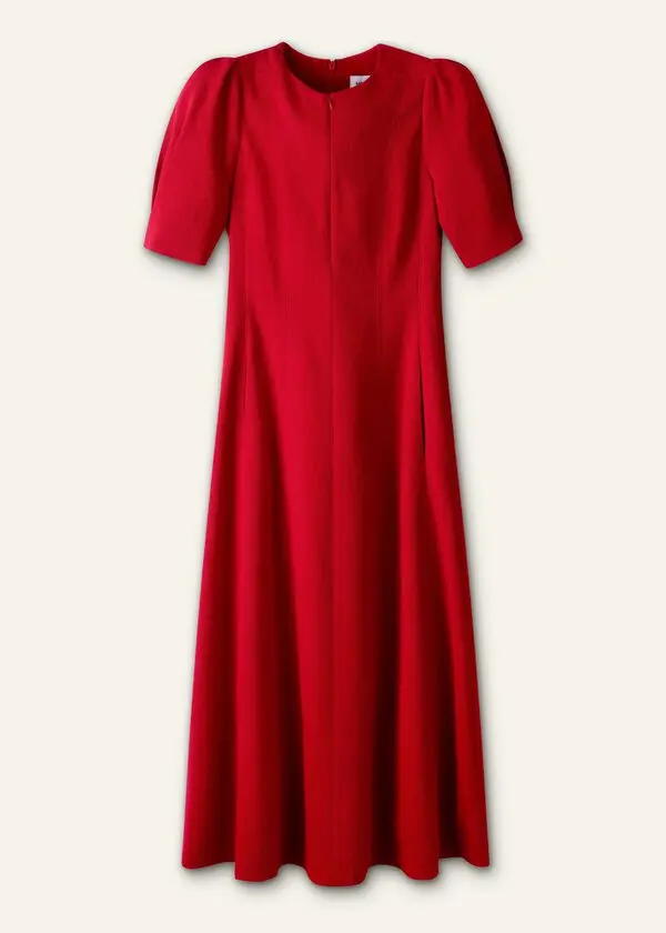 ME+EM Fit And Flare Maxi Dress With Short Sleeves