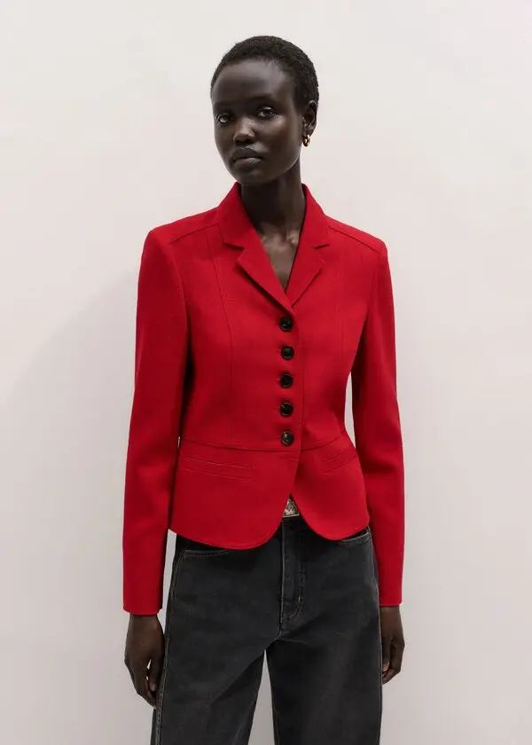 ME+EM Fitted Paneled Jacket