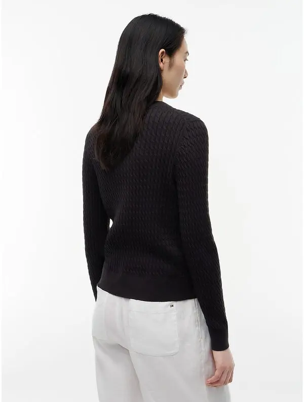 Tommy Hilfiger Cable Knit Crewneck Cardigan