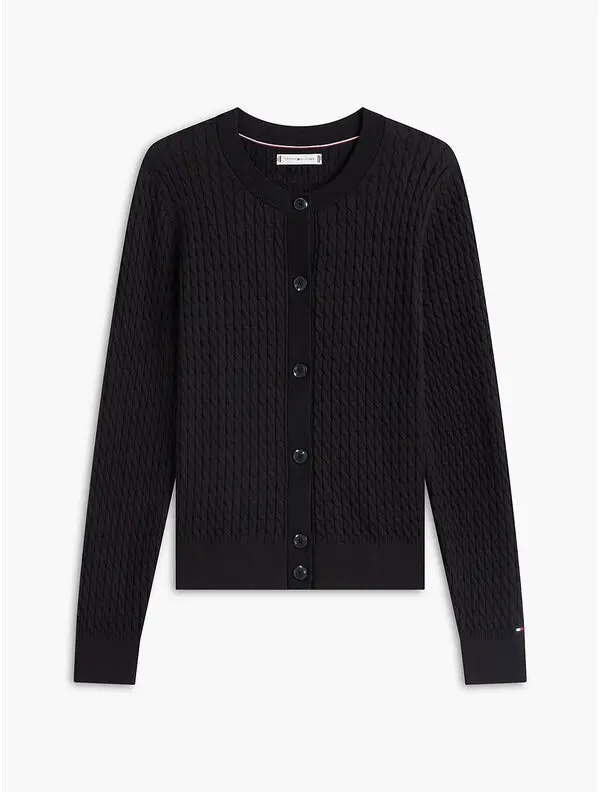 Tommy Hilfiger Cable Knit Crewneck Cardigan