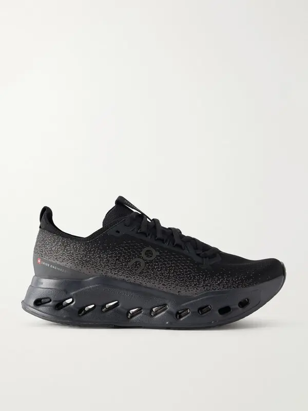 On Cloudsurfer Max Sneakers With Rubber Trim - Black