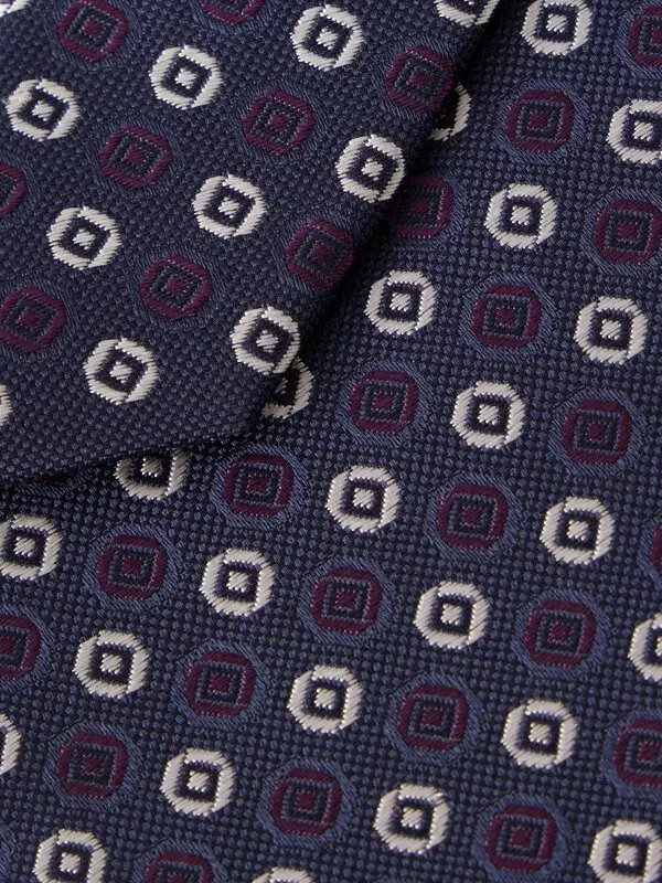 Saint Laurent 7cm Silk-jacquard Geometric Motif Neck Tie