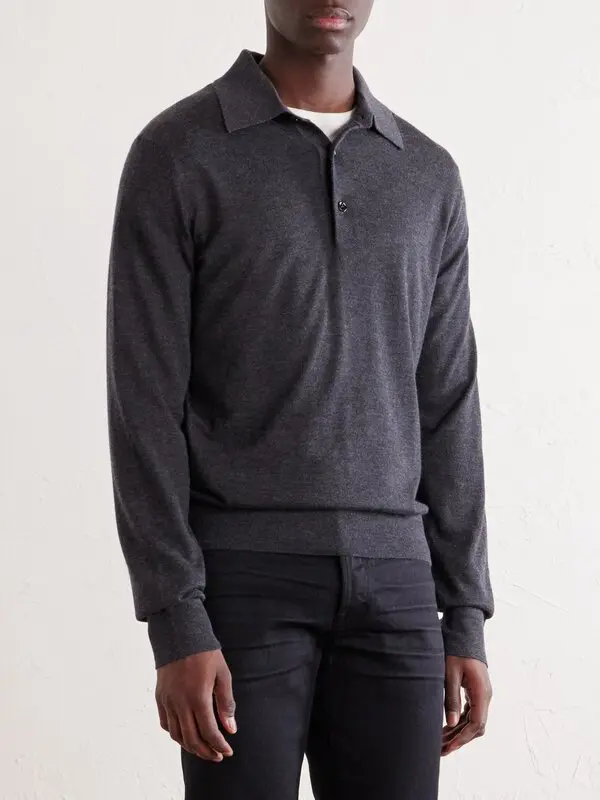 TOM FORD Cashmere And Silk-polo Shirt