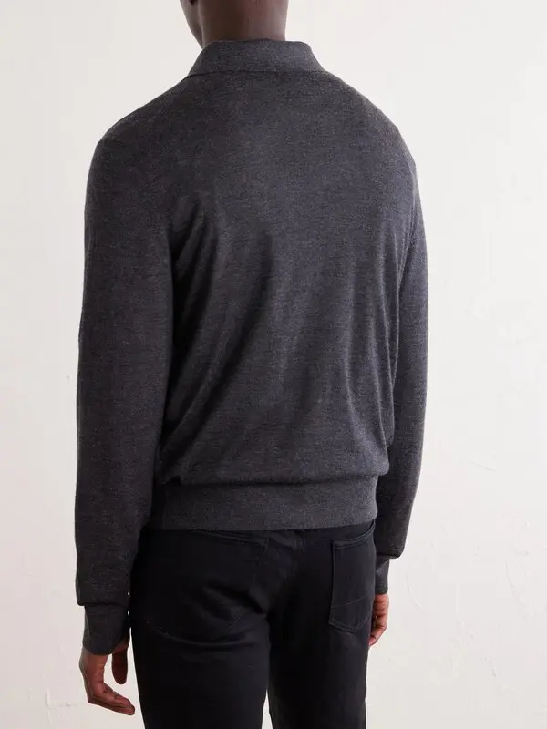 TOM FORD Cashmere And Silk-polo Shirt
