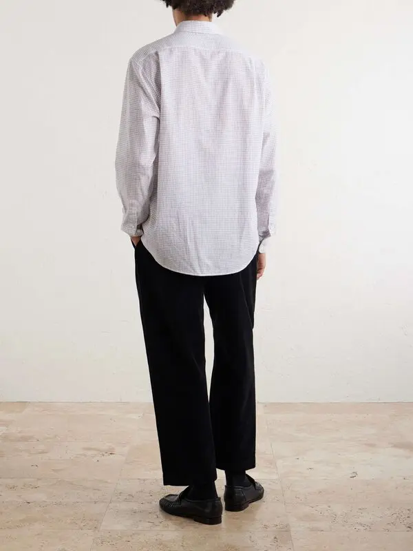 THE ROW Pompeo Checked Cotton Shirt