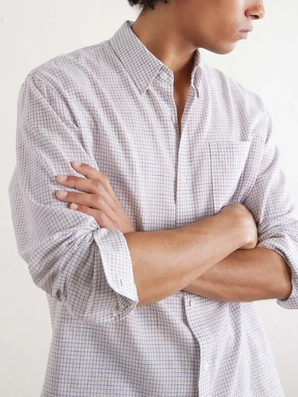 THE ROW Pompeo Checked Cotton Shirt