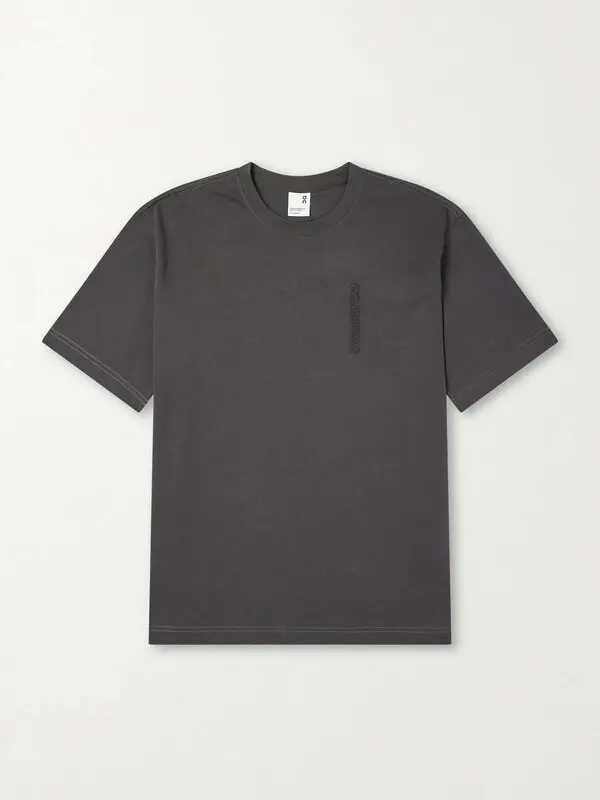 On Erewhon Club Collective Cotton-blend Jersey T-shirt - Gray