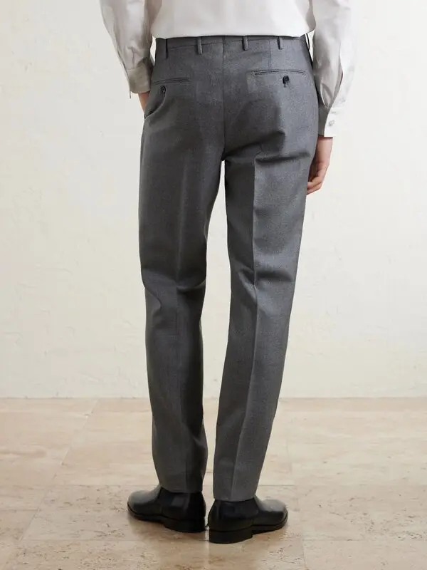 SLOWEAR Straight-leg Wool Canvas Trousers