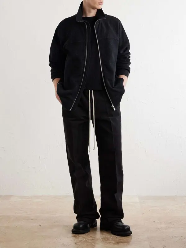 Rick Owens Wool And Cotton-blend Zip-up Sweater