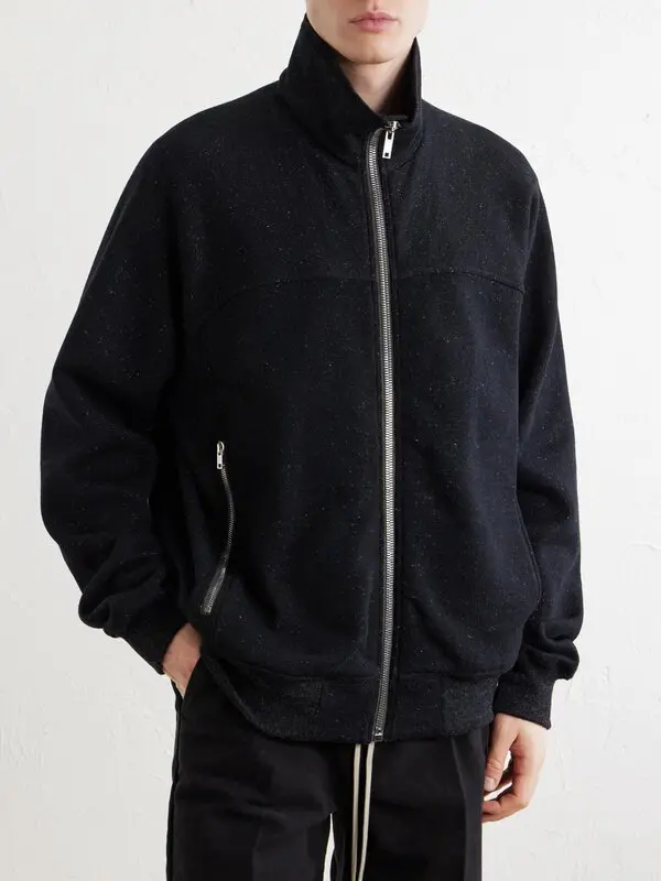 Rick Owens Wool And Cotton-blend Zip-up Sweater